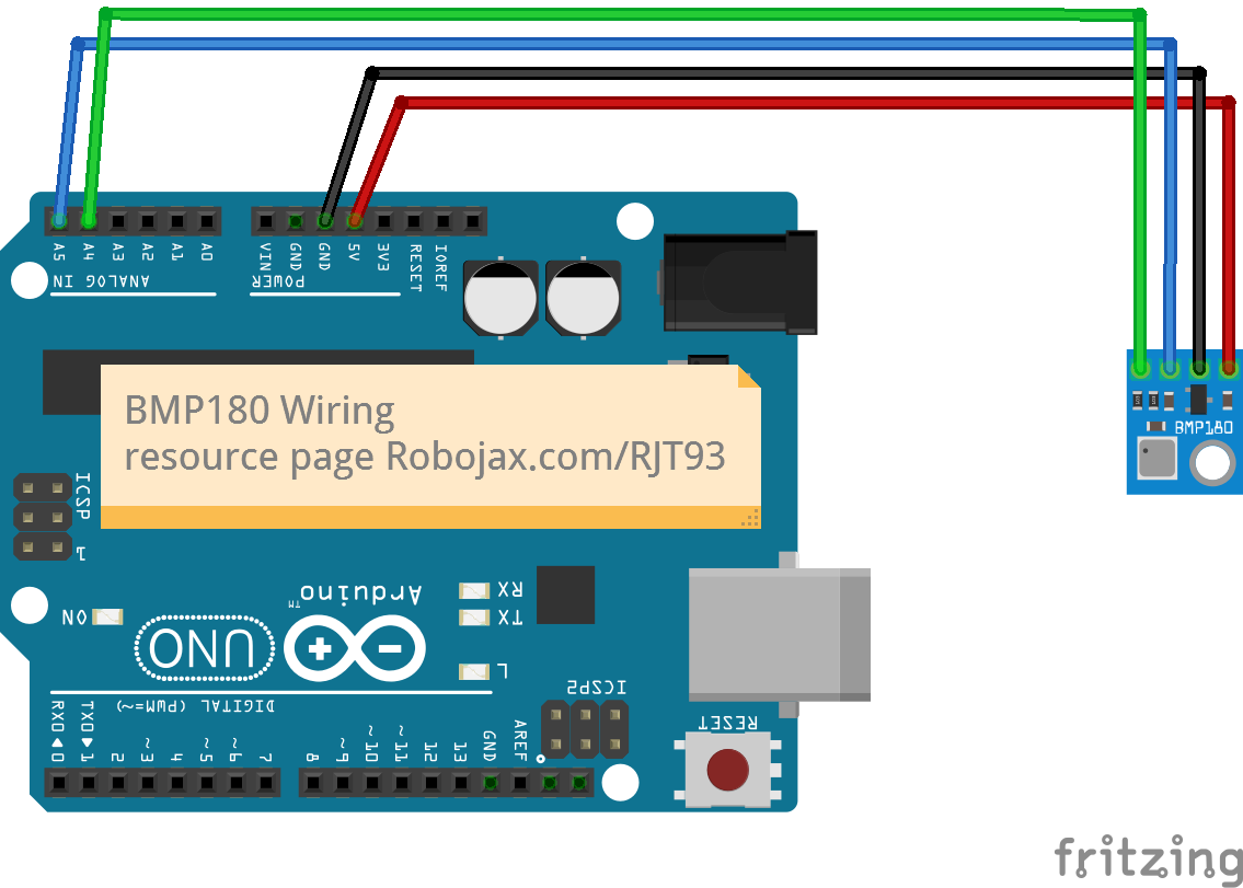 BMP180 Temperature and Barometric Pressure Sensor for Arduino